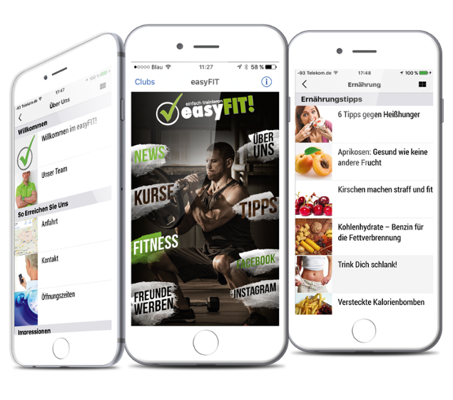 Hol Dir unsere easyFit-App und spare bei Deiner Anmeldung!